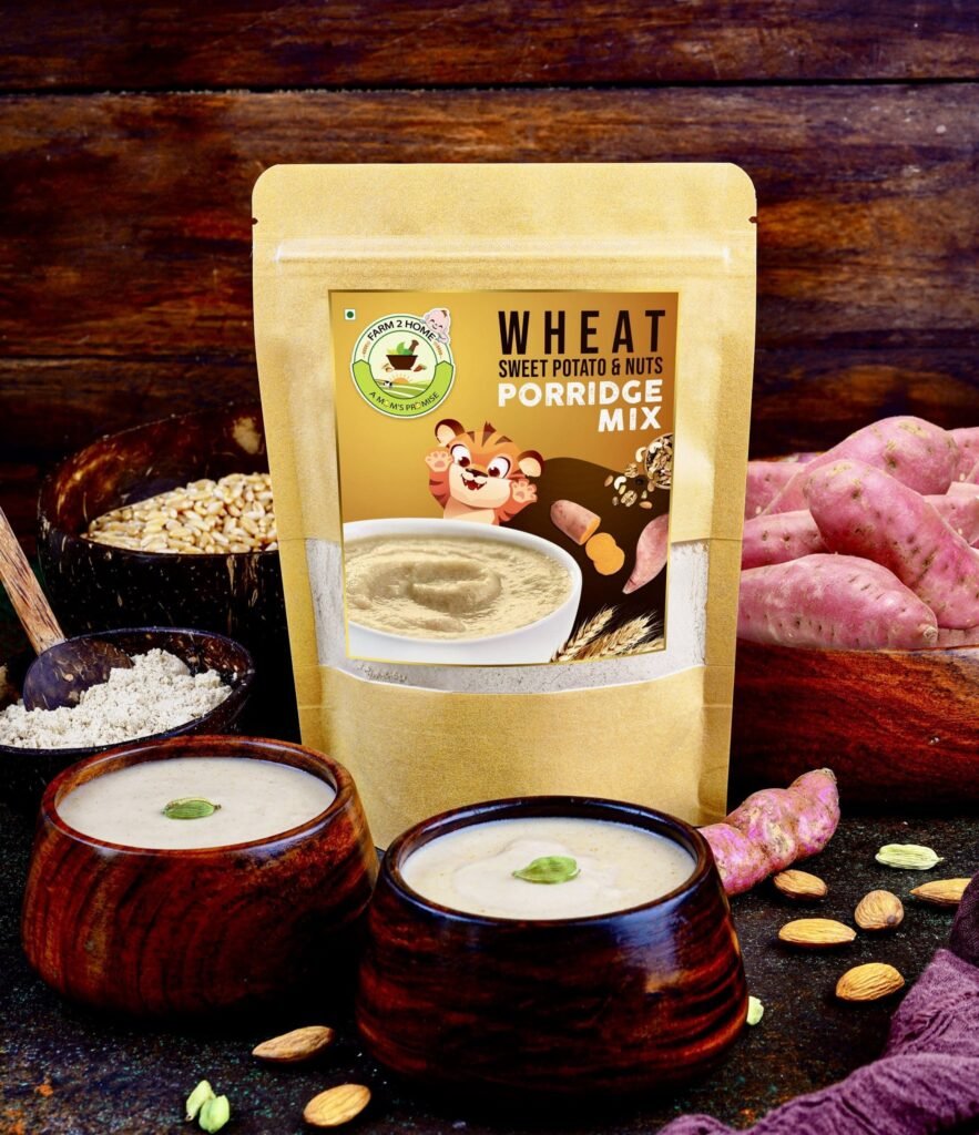 WHEAT SWEET POTATO PORRIDGE MIX(7 Months+) (250g) - Farm 2 Home