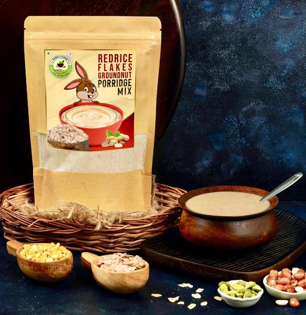 REDRICE FLAKES GROUNDNUT PORRIDGE MIX (7 Months+) (250g) - Farm 2 Home