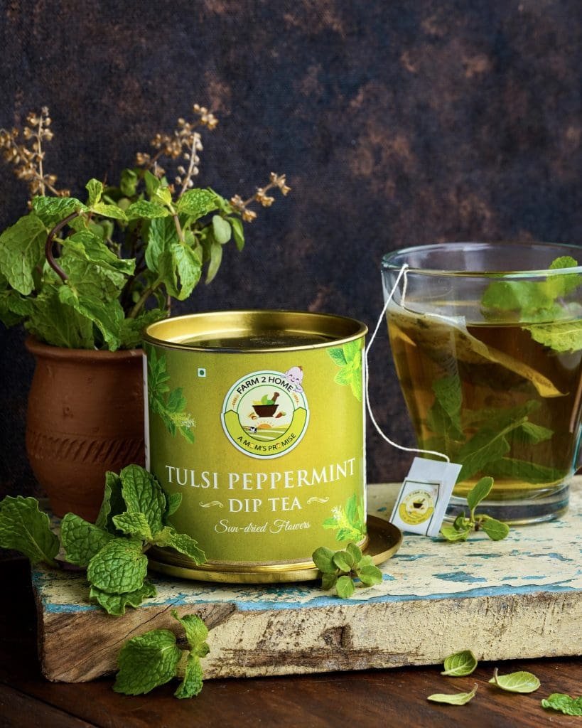 TULSI PEPPERMINT DIP TEA (20 Tea Bags) - Farm 2 Home