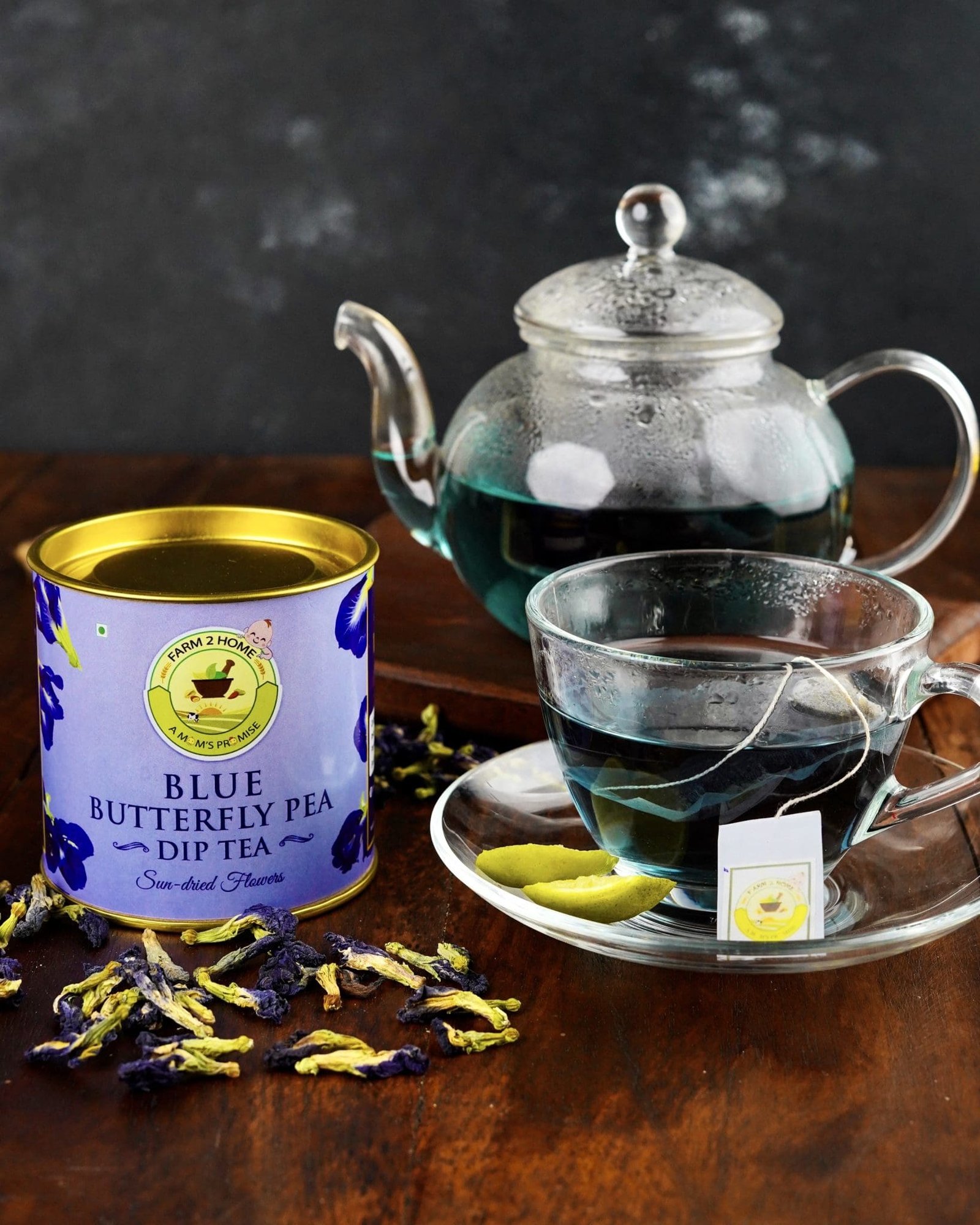 BLUE BUTTERFLY PEA DIP TEA (20 Tea Bags) - Farm 2 Home