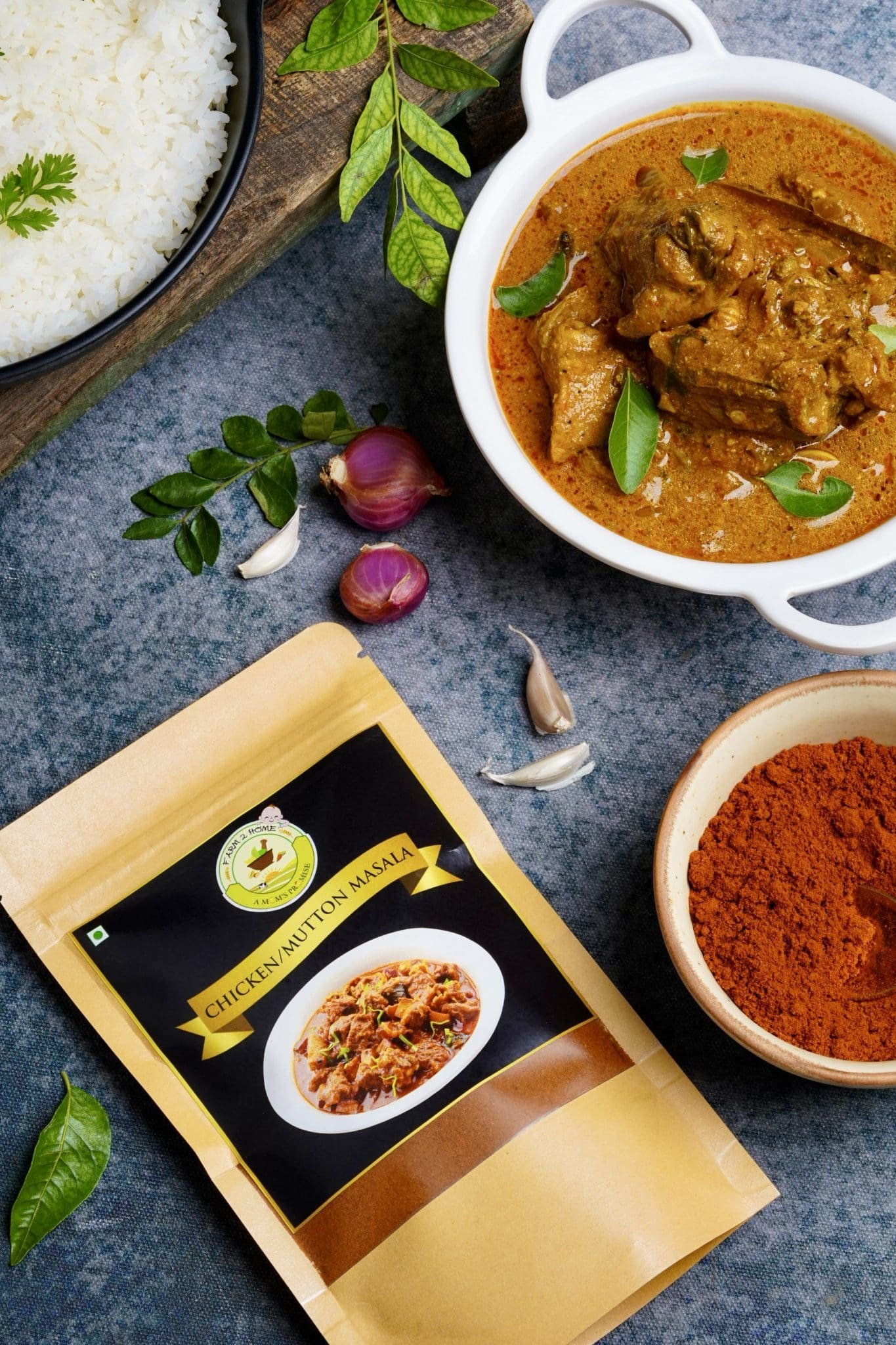 CHICKEN / MUTTON MASALA (100g) - Farm 2 Home