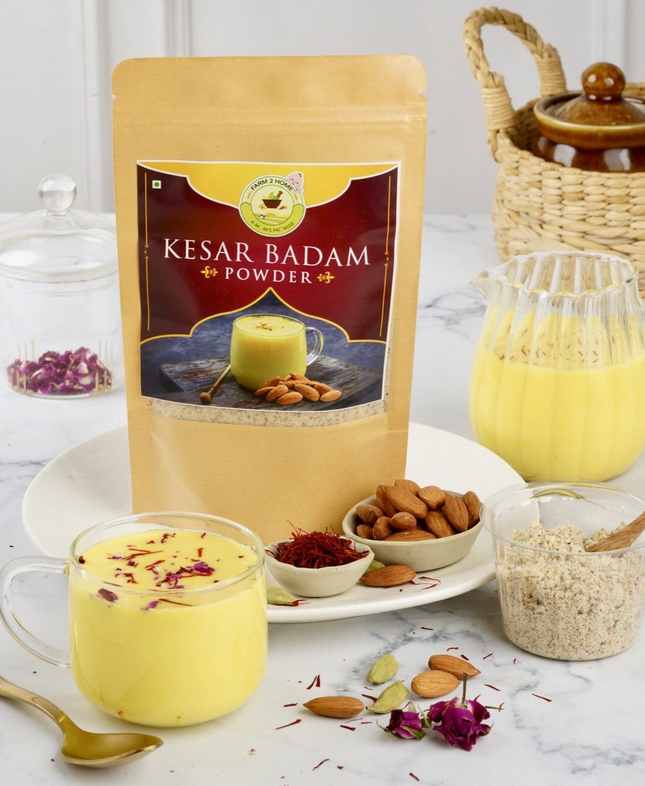 KESAR BADAM MIX (100g) - Farm 2 Home