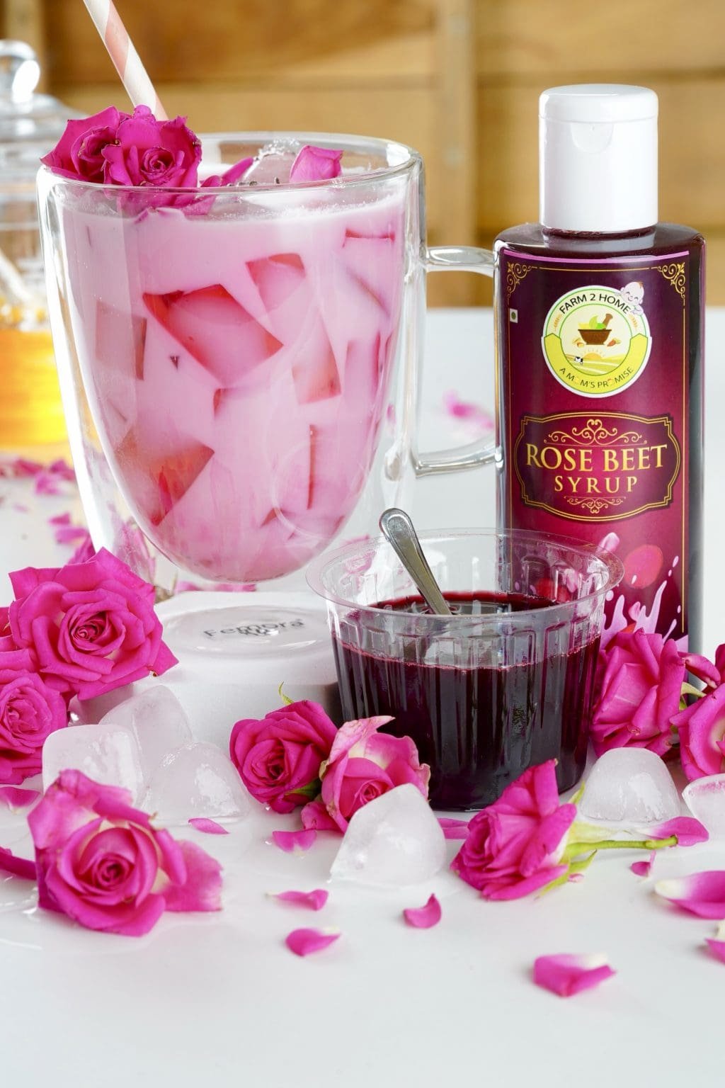 Natural Rose Milk Syrup / Rose Beet Syrup - Farm2Home