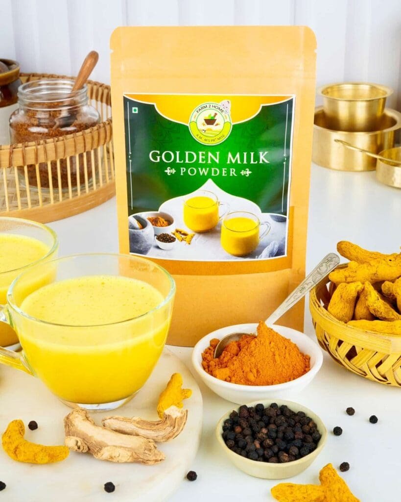 GOLDEN MILK POWDER/TURMERIC LATTE MIX (100g) - Farm 2 Home